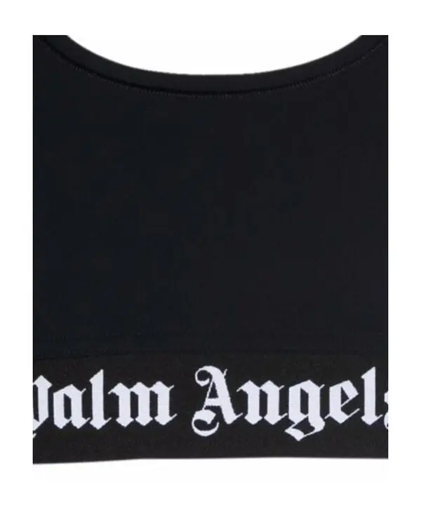 Palm Angels Scoop Neck Cropped Vest Top