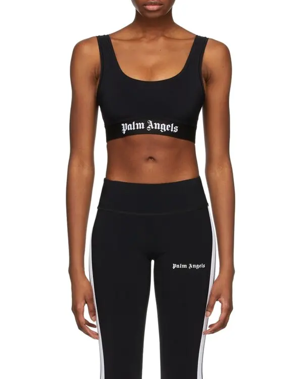 Palm Angels Scoop Neck Cropped Vest Top