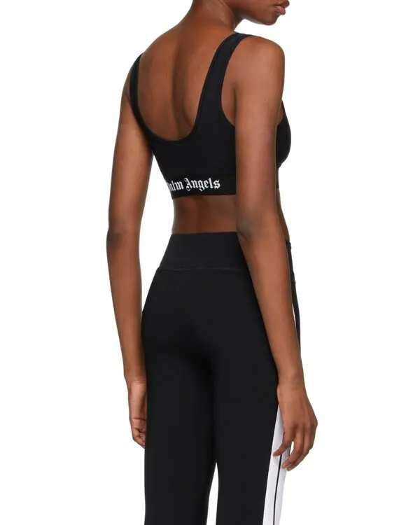 Palm Angels Scoop Neck Cropped Vest Top