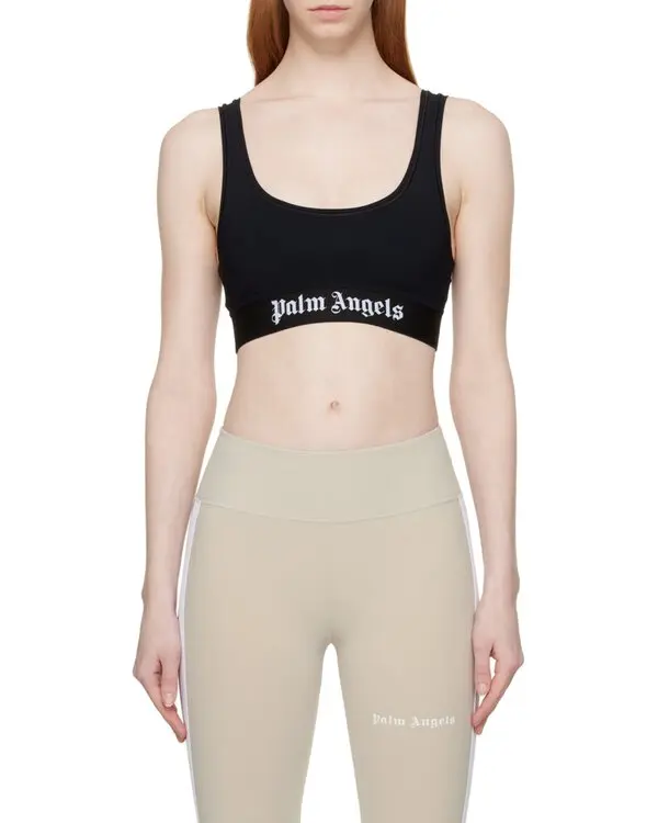 Palm Angels Scoop Neck Cropped Vest Top