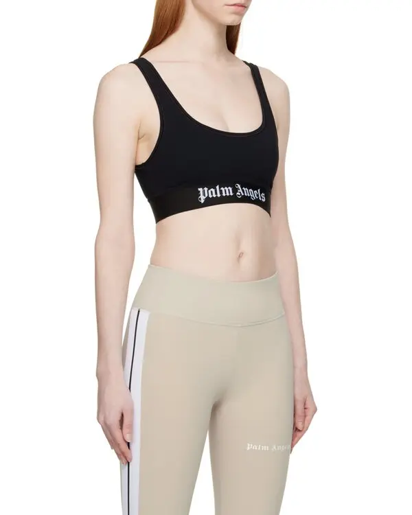 Palm Angels Scoop Neck Cropped Vest Top