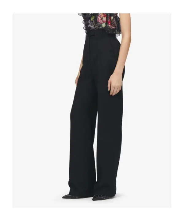 Alexander McQueen High-waisted Tailored Trousers - Black