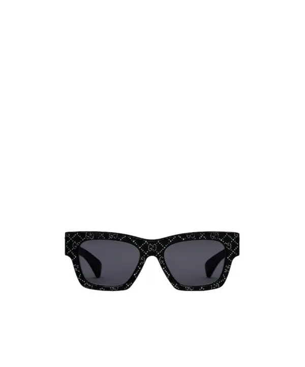Gucci Rectangular Frame Sunglasses - Bright Black