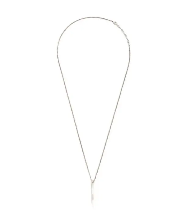MAISON MARGIELA Numeric Bar Pendant Necklace - Silver