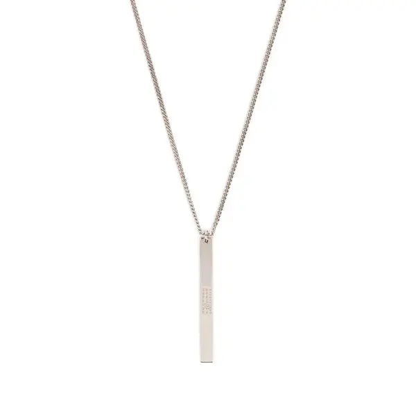 MAISON MARGIELA Numeric Bar Pendant Necklace - Silver
