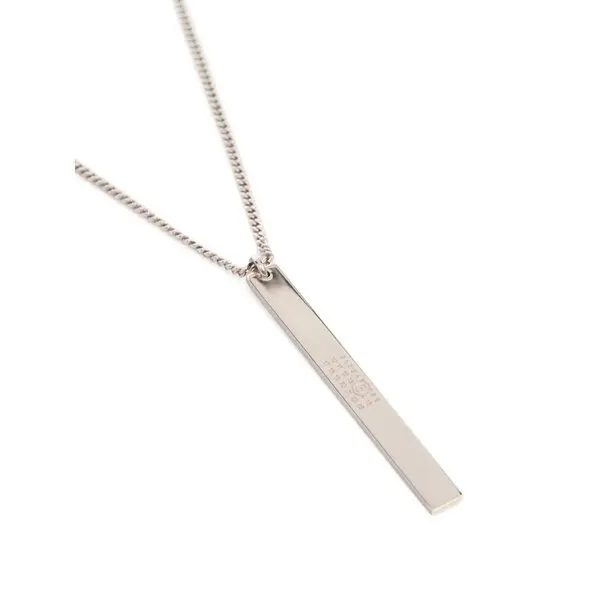 MAISON MARGIELA Numeric Bar Pendant Necklace - Silver