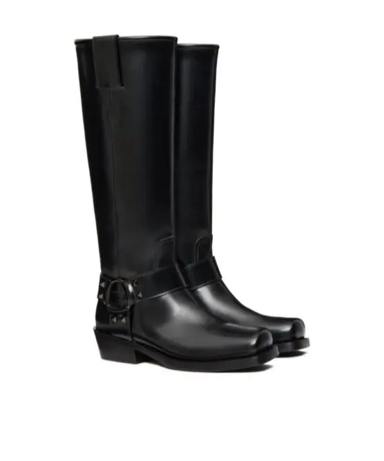 Valentino Garavani Rockstud Ankle Strap Boots