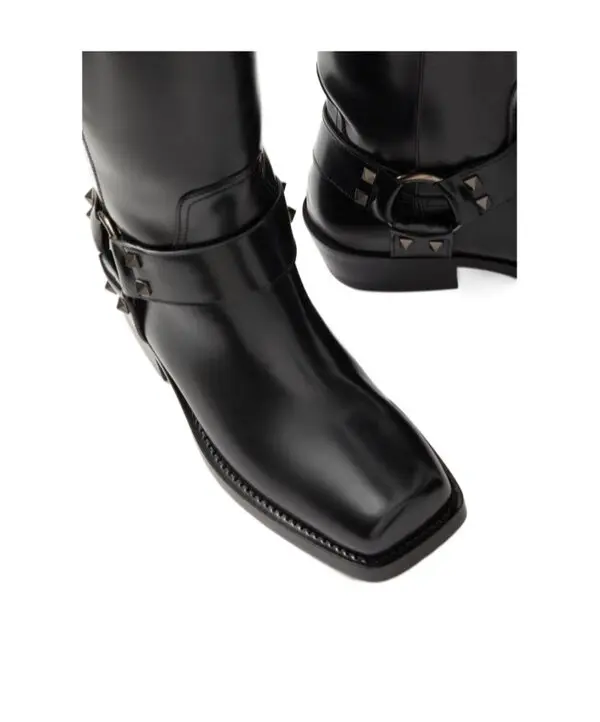 Valentino Garavani Rockstud Ankle Strap Boots