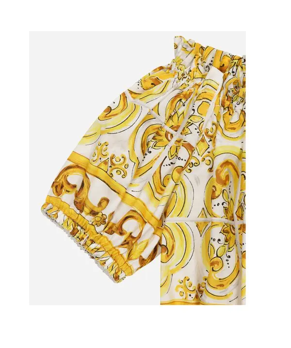 Dolce & Gabbana Printed Poplin Blouse