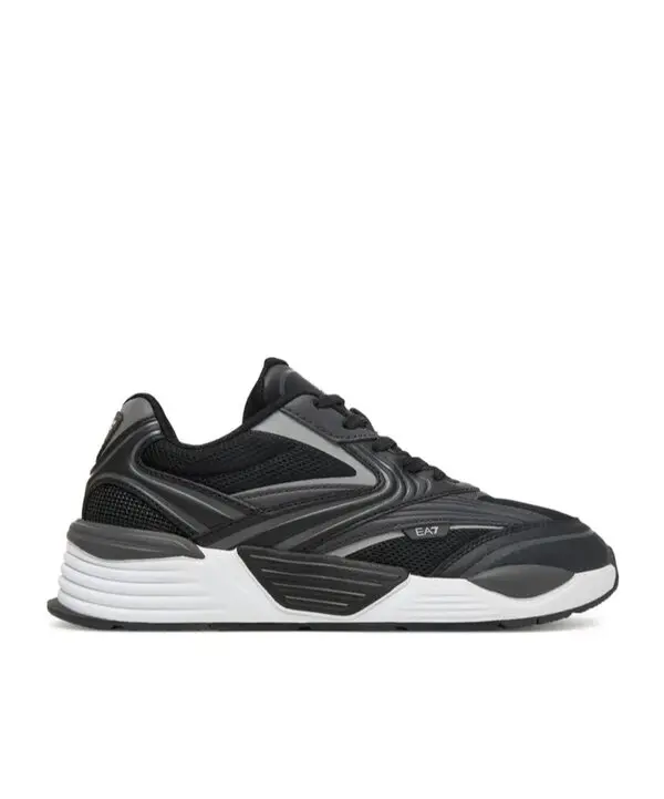 Emporio Armani Lace-up Low-top Sneakers - Black