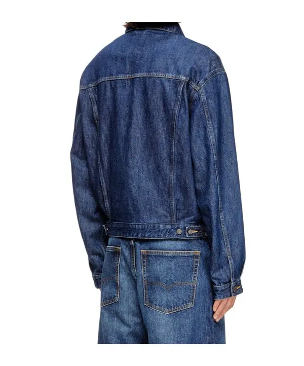 DIESEL® D-ranger Embroidered Denim Trucker Jacket - Medium Blue