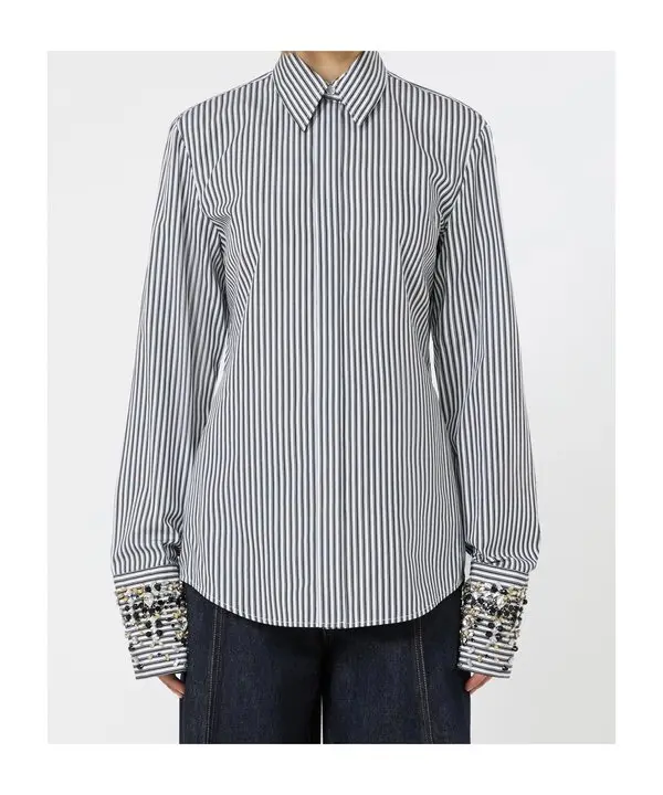 Sportmax Racconto" Striped Shirt With Embellished Cuffs
