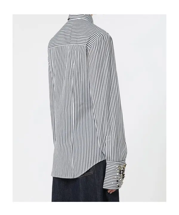 Sportmax Racconto" Striped Shirt With Embellished Cuffs