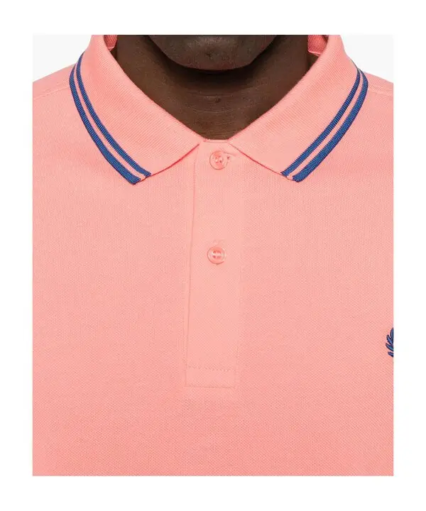 Comme Des Garçons X Fred Perry Logo-embroidered Polo Shirt - Pink