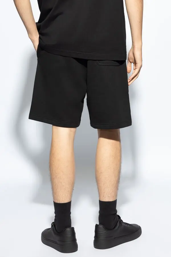 DIESEL® Cotton Shorts With Logo Detail