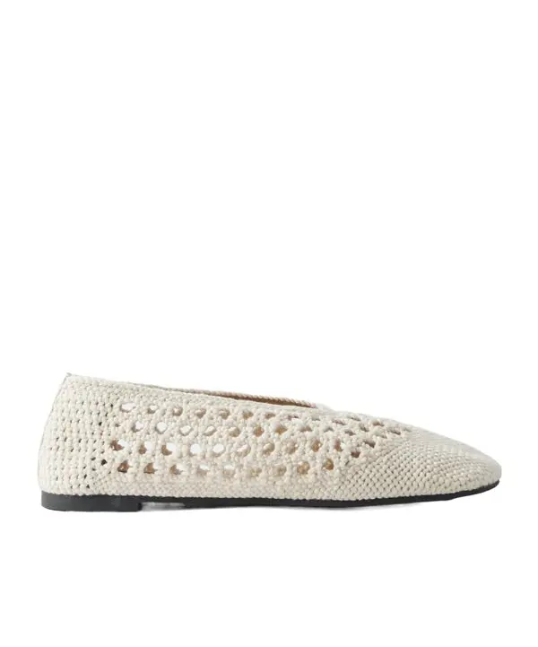 Stella McCartney Ryder Day Crocheted Ballet Flats - Ivory