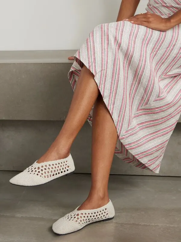 Stella McCartney Ryder Day Crocheted Ballet Flats - Ivory
