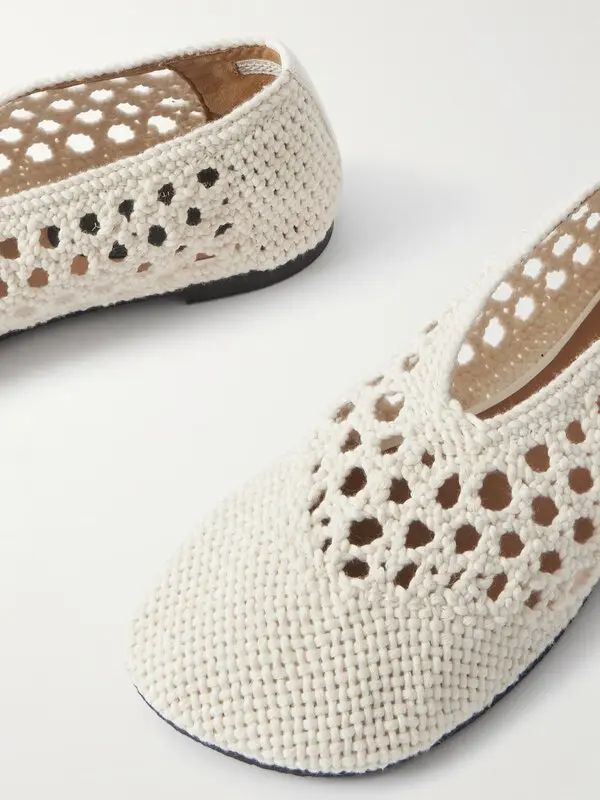 Stella McCartney Ryder Day Crocheted Ballet Flats - Ivory