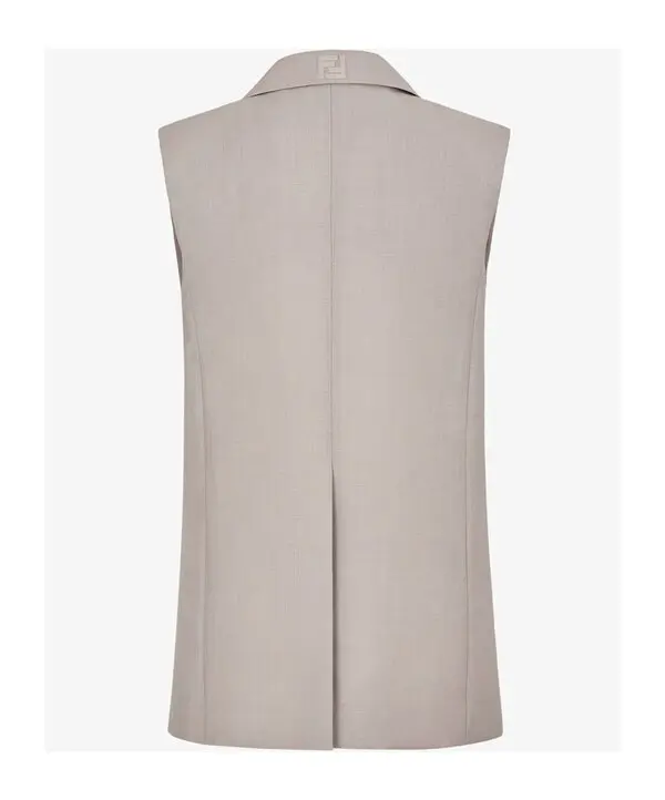 Fendi Sleeveless V-neck Blazer