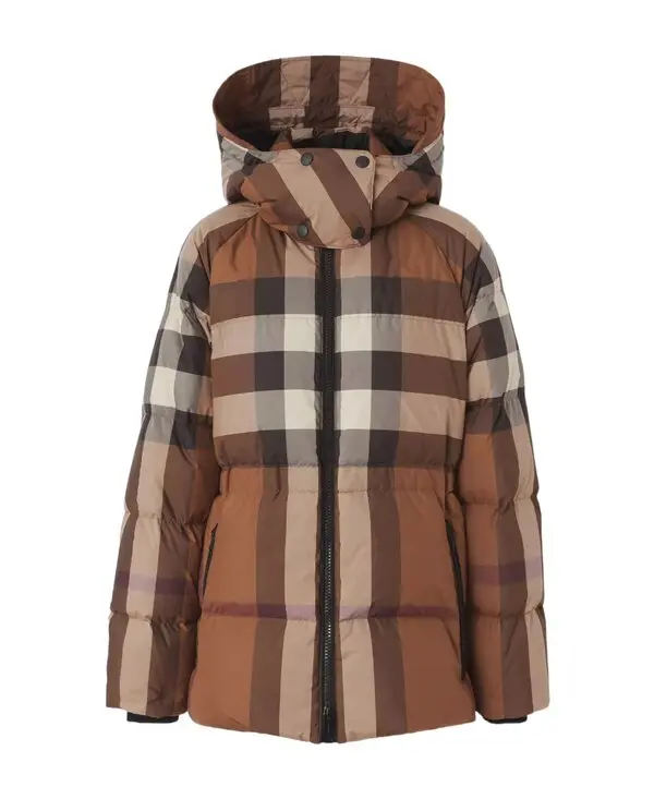 Burberry Vintage Check Hooded Puffer Jacket