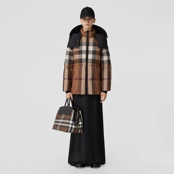 Burberry Vintage Check Hooded Puffer Jacket