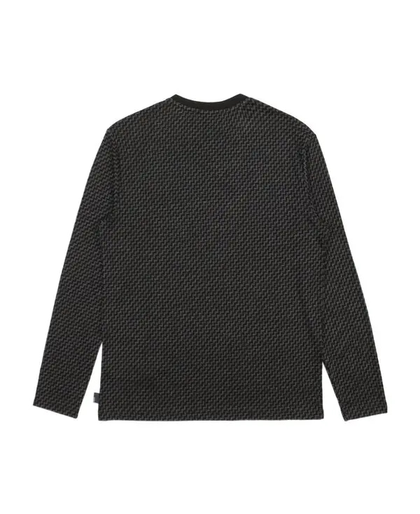 Emporio Armani Geometric Print Round Neck Long Sleeve Sweater
