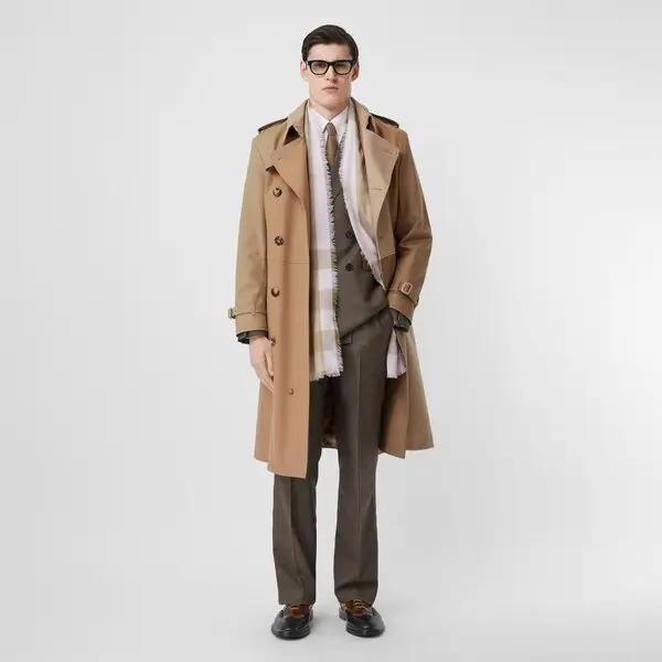 Burberry Lightweight Checked Scarf - White