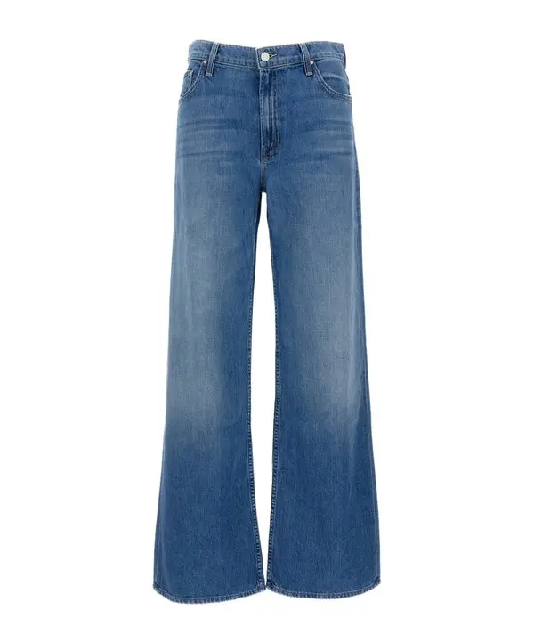 MOTHER The Rerun Zip Sneak Jeans - Blue