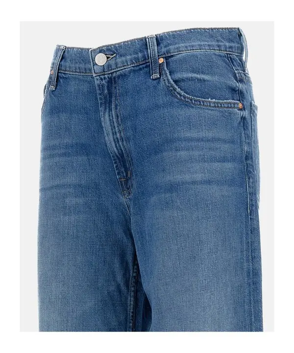 MOTHER The Rerun Zip Sneak Jeans - Blue