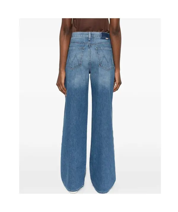 MOTHER The Rerun Zip Sneak Jeans - Blue
