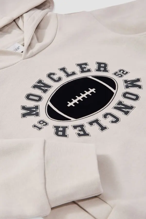 Moncler Hooded Sweatshirt With American Football Motif