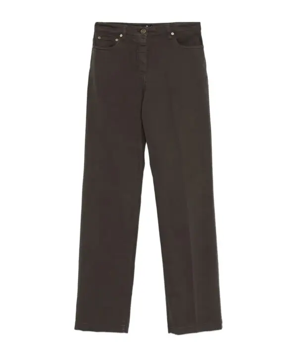 Etro Button-fly Straight Leg Trousers - Black