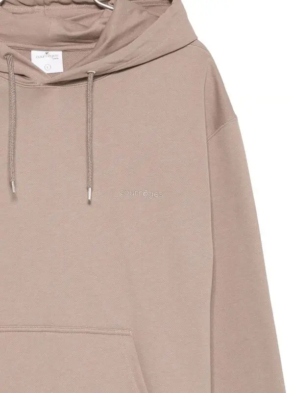 COURREGES Hand-warmer Pouch Hoodie - Nude