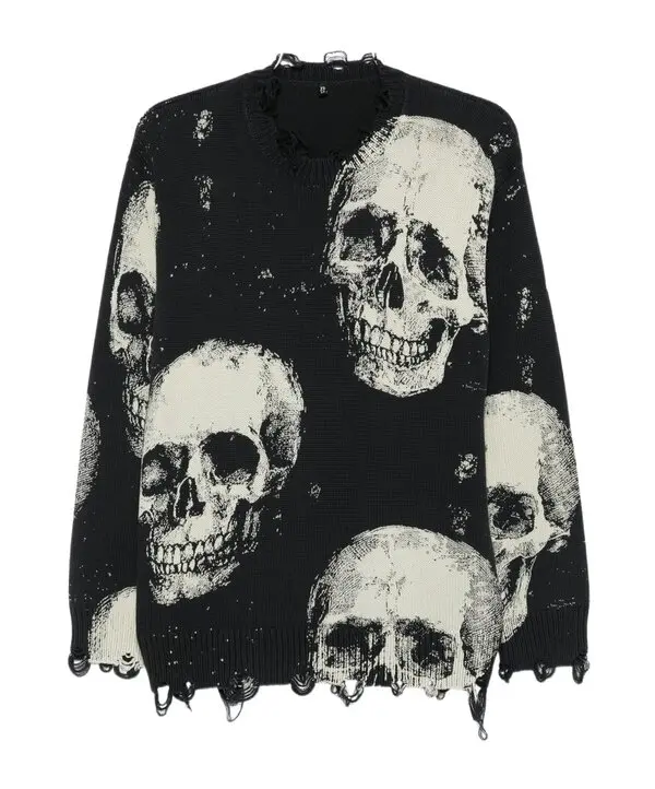 R13 Skull Pattern Pullover