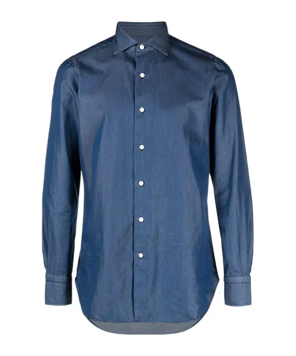 FINAMORE 1925 Button-up Shirt - Blue