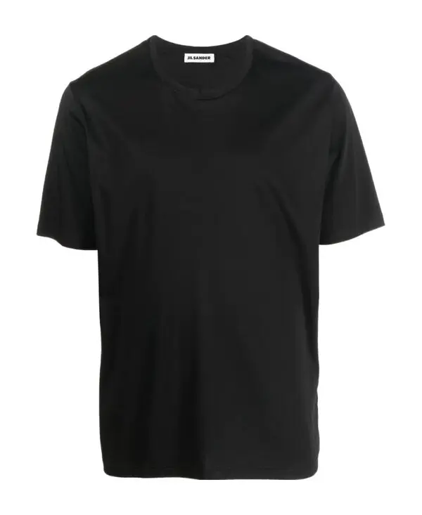 JIL SANDER Short-sleeved Crewneck T-shirt - Black