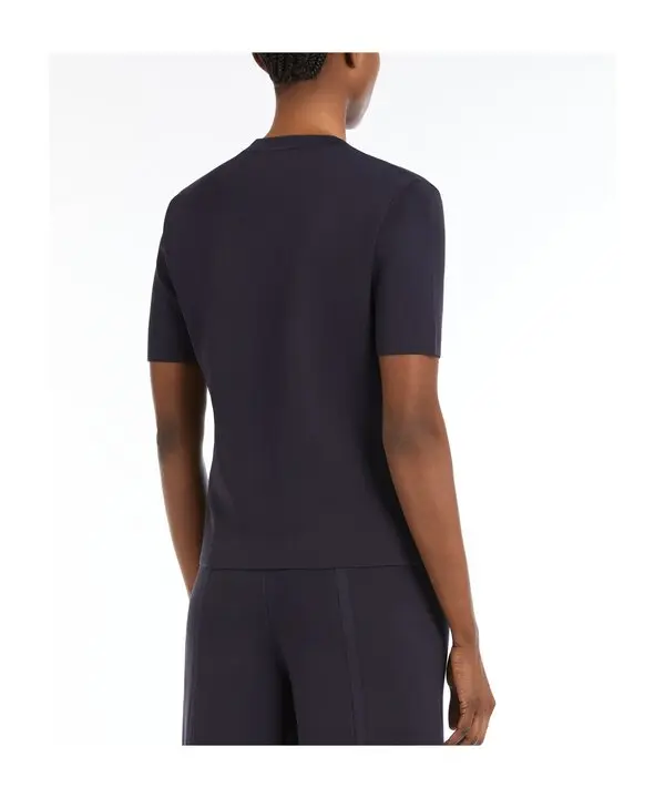 Max Mara Crewneck Short-sleeved T-shirt With Logo - No