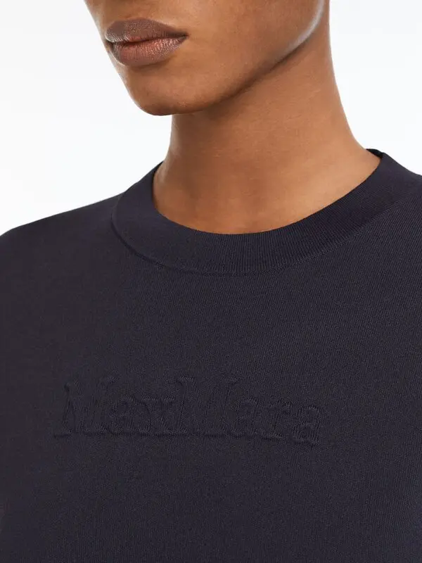 Max Mara Crewneck Short-sleeved T-shirt With Logo - No