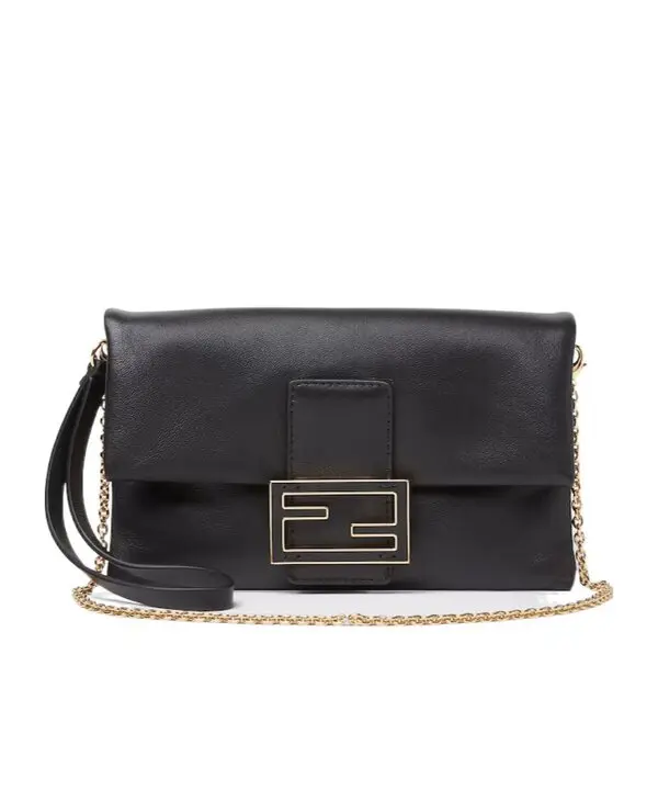 Fendi Mamma Baguette Pouch - Black
