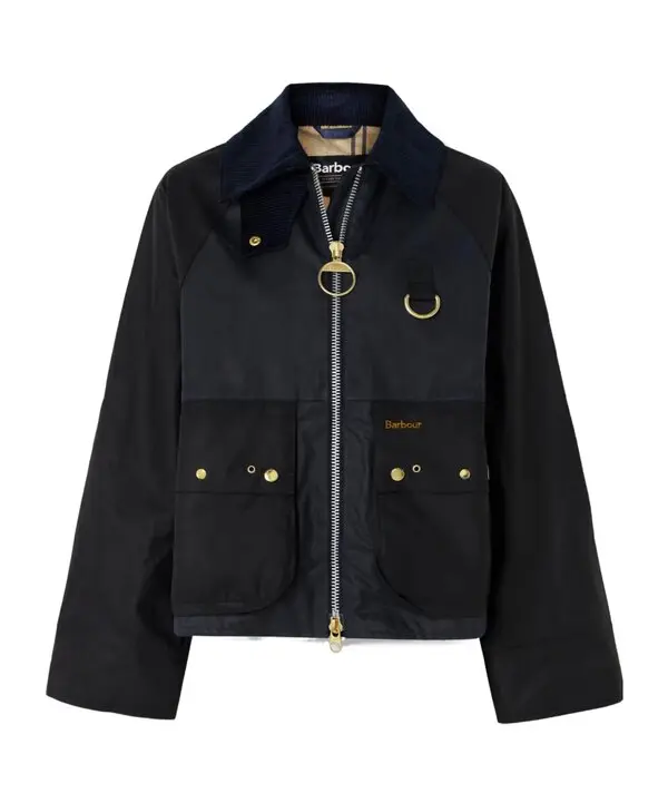 Barbour Kearton Two-tone Waxed Cotton Jacket - Navy