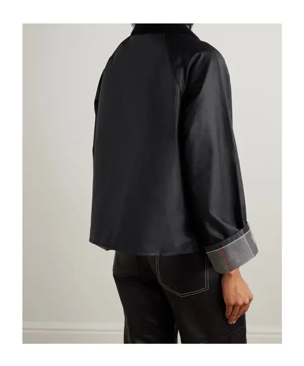 Barbour Kearton Two-tone Waxed Cotton Jacket - Navy