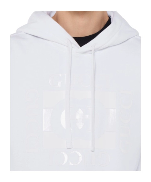 Gucci Printed Jersey Hoodie - White