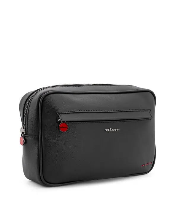Kiton Logo Plaque Zip-around Clutch Bag