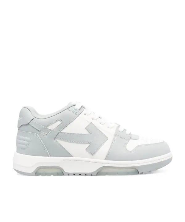 Off-White Round Toe Low Top Casual Lace-up Sneakers - Gray
