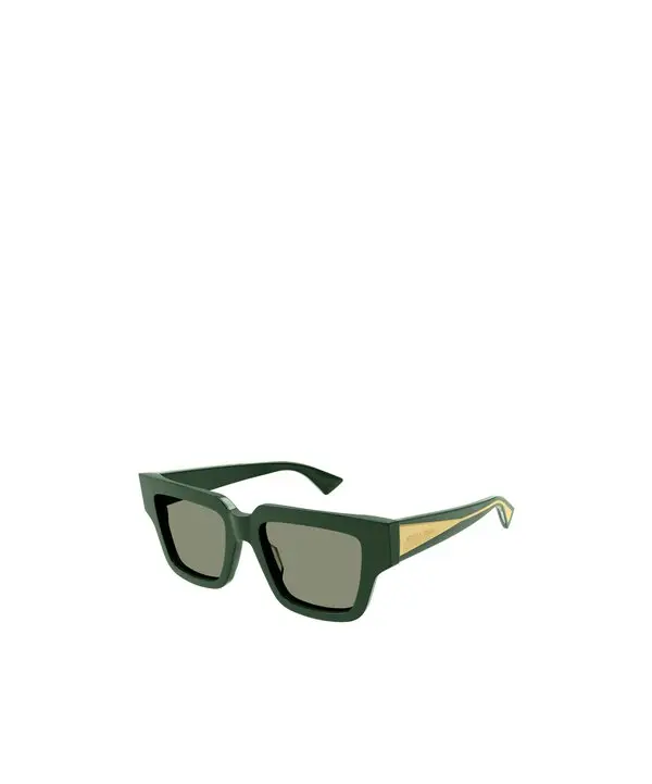 Bottega Veneta Rectangular Frame Sunglasses - Green