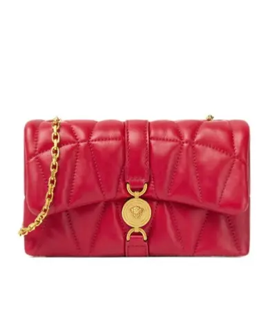 Versace Kleio Quilted Mini Crossbody Bag - Red