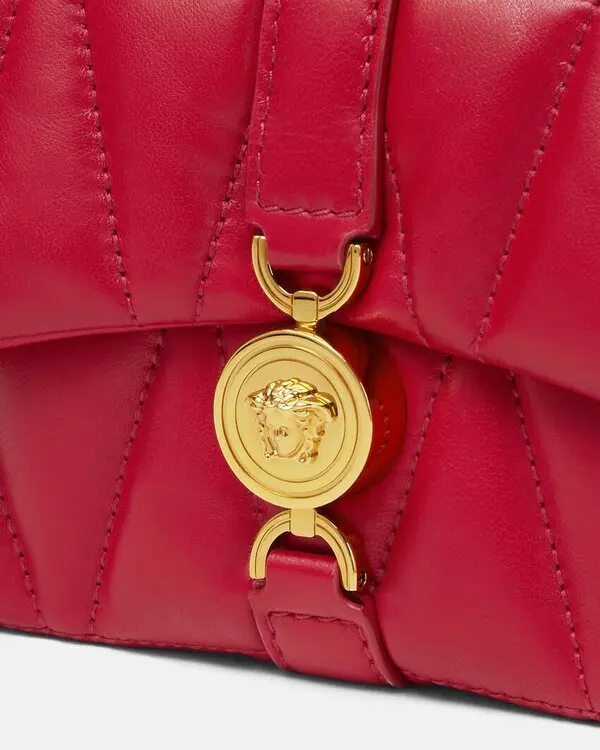 Versace Kleio Quilted Mini Crossbody Bag - Red
