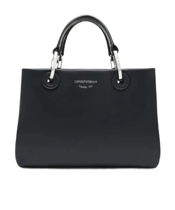 Emporio Armani Myea Logo Top Handle Bag - Black