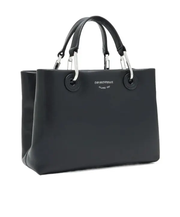 Emporio Armani Myea Logo Top Handle Bag - Black