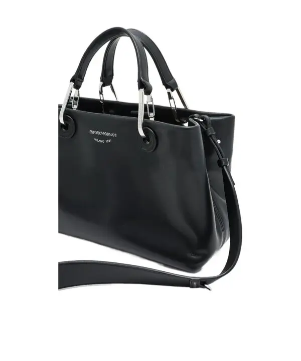 Emporio Armani Myea Logo Top Handle Bag - Black